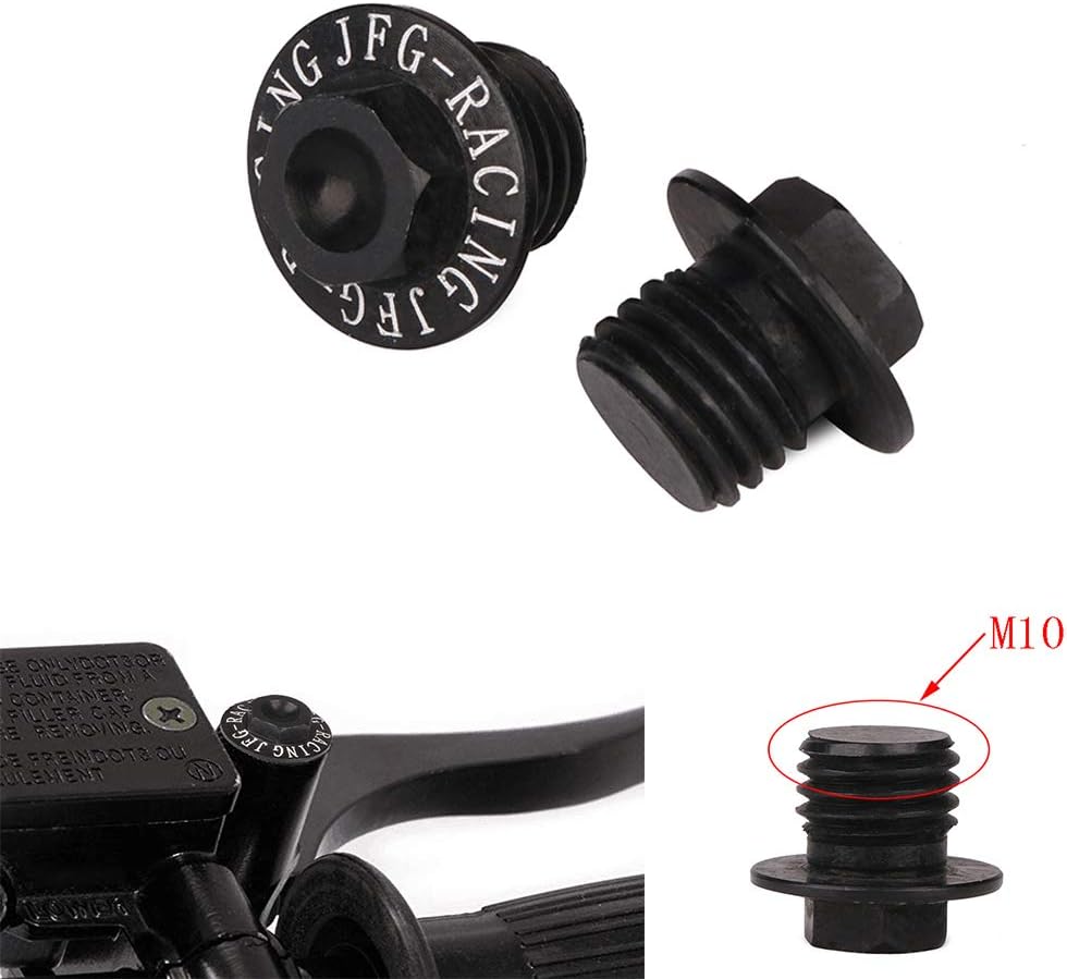 JFG RACING Billet Aluminium Motorbike Mirror Hole Plugs M10 x 1.25 ...