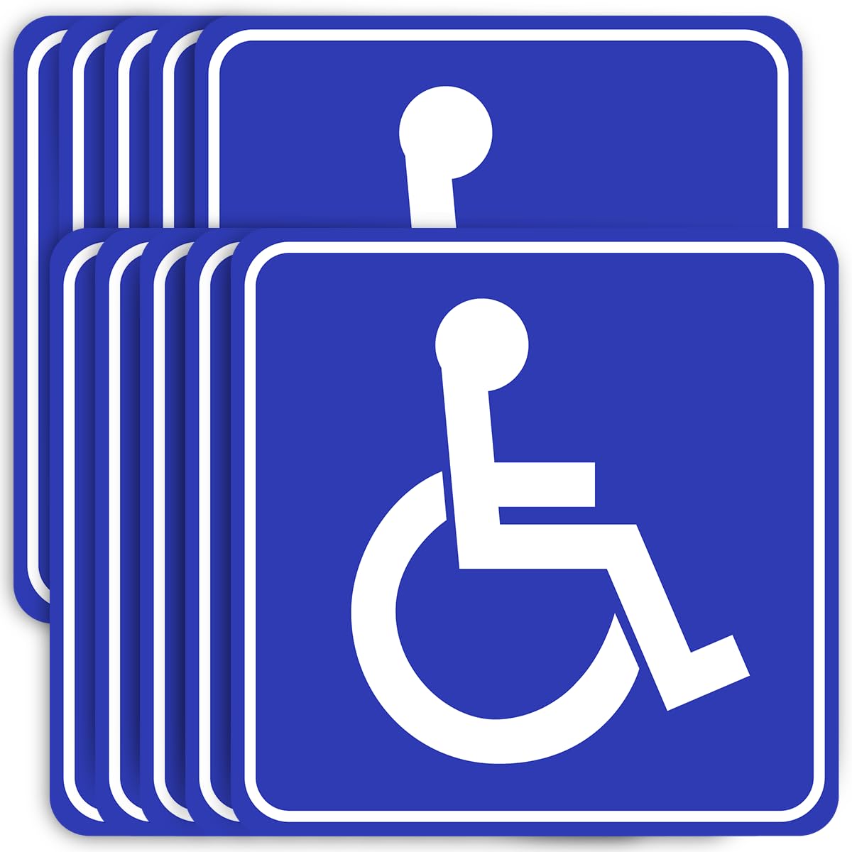 Mua 10 Pack Handicap Sign Stickers, 6x6 inch Handicap Parking Sign ...