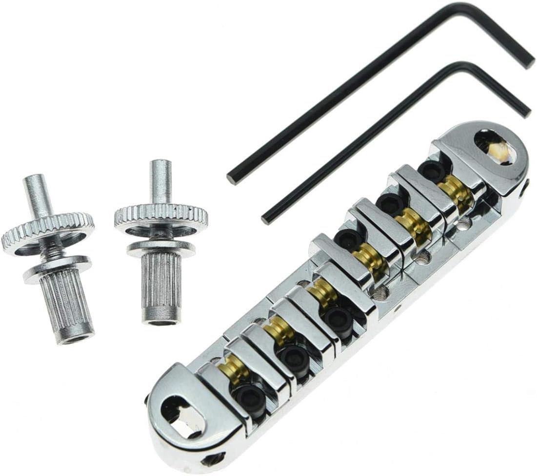 KAISH Puente de sillín para guitarra eléctrica Tune-o-matic cromado LP ...