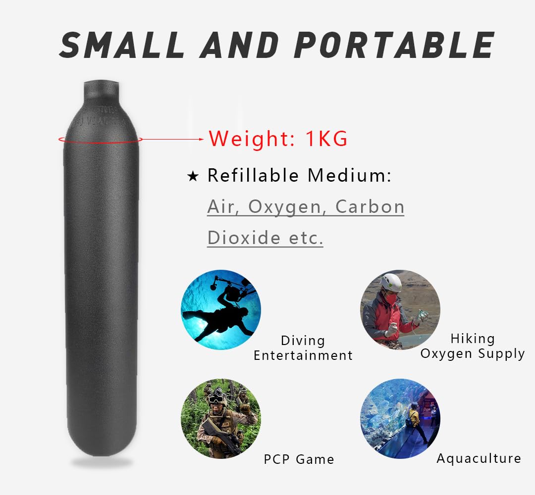 Mua 4500Psi Aluminum Air Bottle, 30 Mpa Explosion-Proof Aeronautic PCP ...