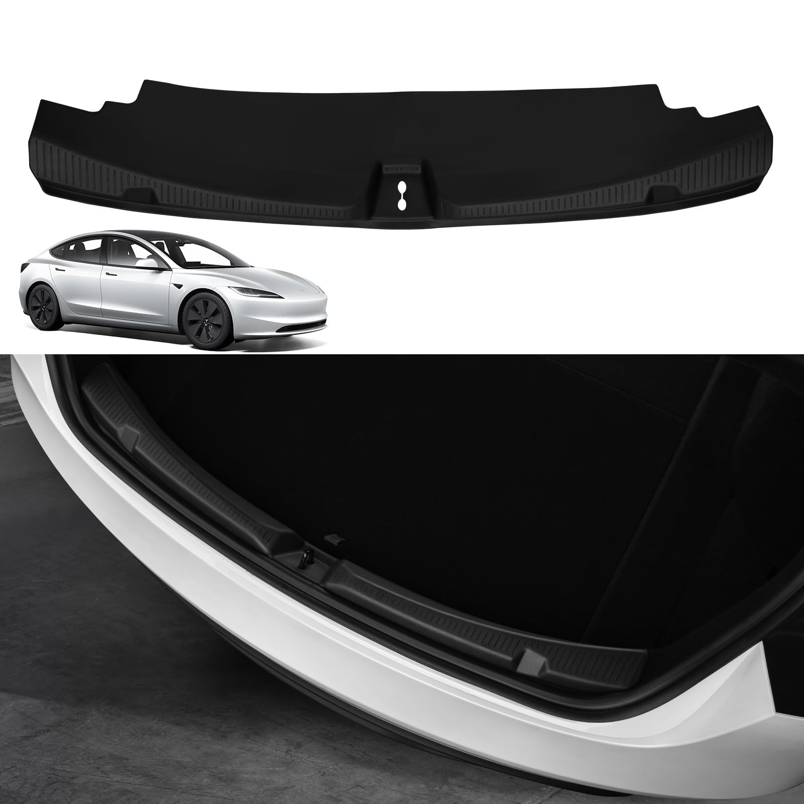 BASENOR 2024 Upgrade Tesla Model 3 Highland Rear Bumper Guard Protector ...