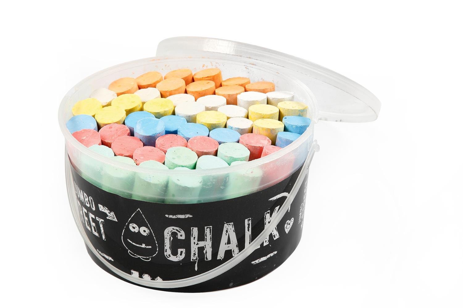 Jumbo Outdoor Pavement Chalk, Assorted Colours, 50 Pieces – BigaMart