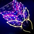 Amazon.com: M Joy Decor LED Rabbit Ears Headband, 10 Pcs Light Up Bunny ...