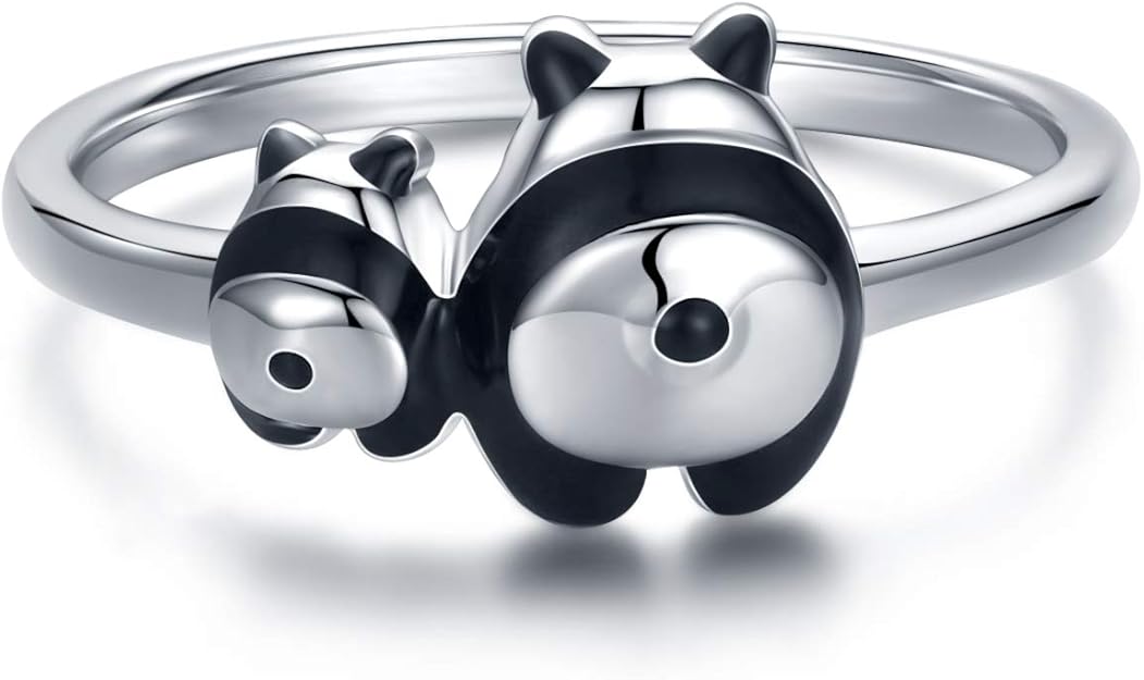 Panda Ring for Women Cute Panda Gifts 925 sterling Silver Women's Ring ...
