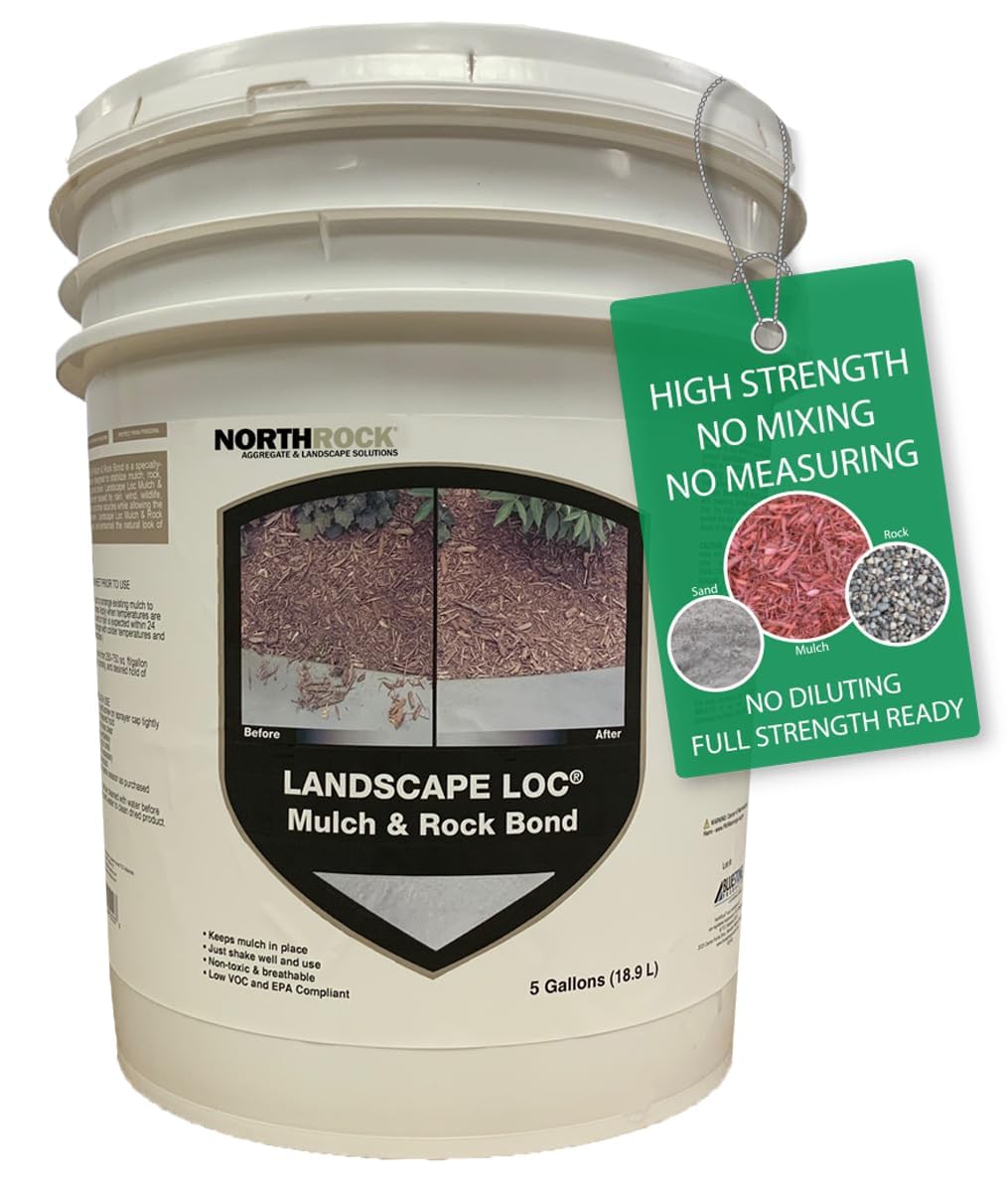 Landscape Loc Mulch & Rock Bond - Binder for Mulch, Rock, Bark, & Pea ...