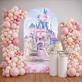 Amazon.com : Uoimystify Princess Castle Arches Backdrop Cover ...