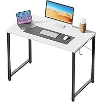 SDHYL Computer Desk, 31.5 Inch Modern Desk with Storage Shelves, Simple ...