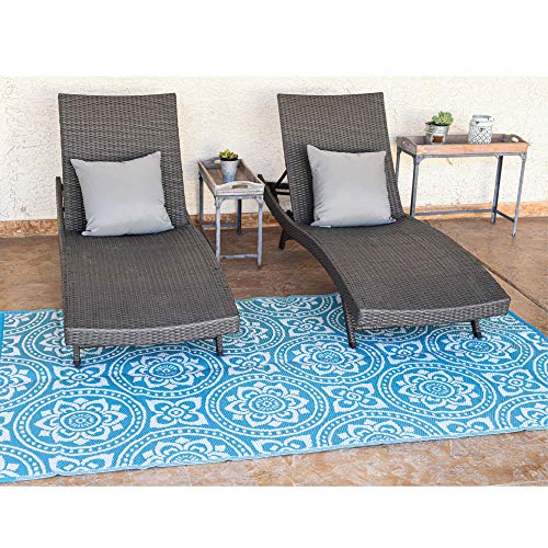 REVERSIBLE MATS Outdoor Patio Mat – Virgin Polypropylene - Easy to ...