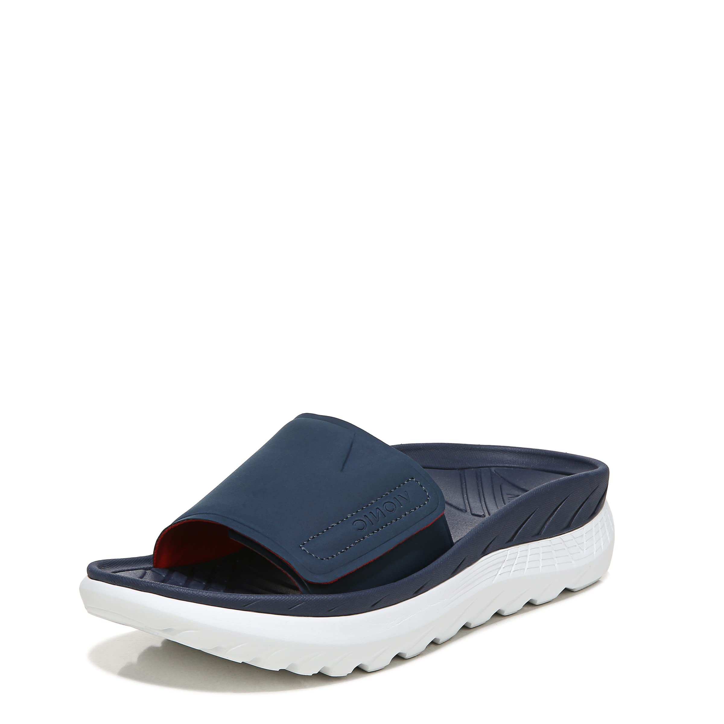 Vionic Rejuvenate Unisex Slide Recovery Sand Navy - Women's 5 / Men's 4 ...