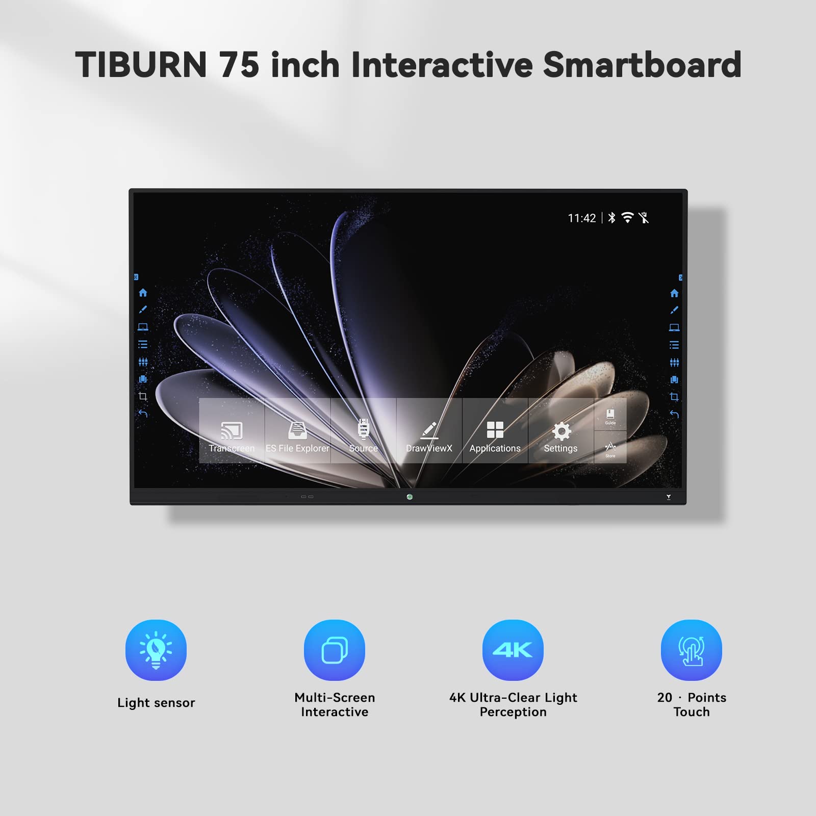 Mua TIBURN Interactive Whiteboard Smartboard Board 75" R1 Pro 4K UHD Touch Screen Smart Board ...