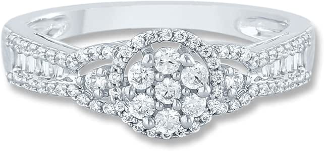 Amazon.com: TJC Jewelry 1/2 cttw Promise Ring with 10K Gold: Jewelry