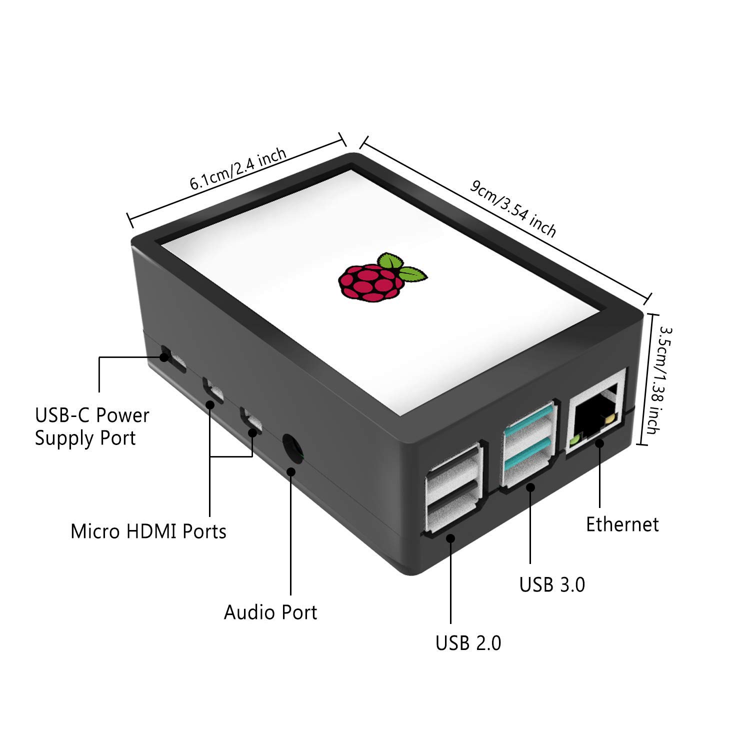Mua for Raspberry Pi 4 Touch Screen with Built-in Fan, Case and Cooling ...