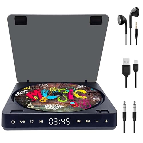 Portable CD Player with Headphones Rechargeable Personal CD Player for ...