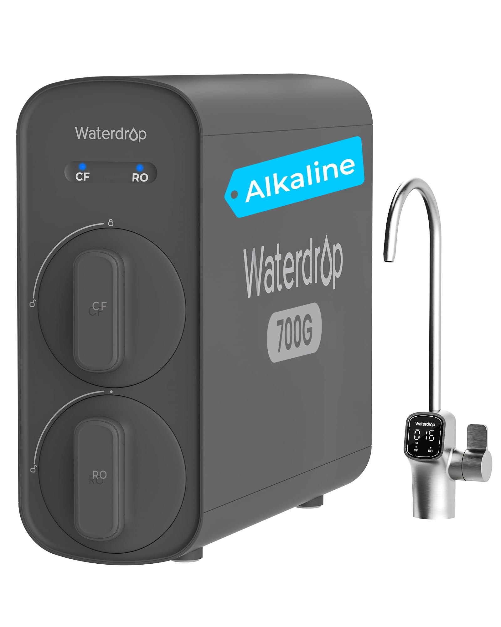 Waterdrop G5P700A Alkaline Mineral pH+ Reverse Osmosis Water Filter ...