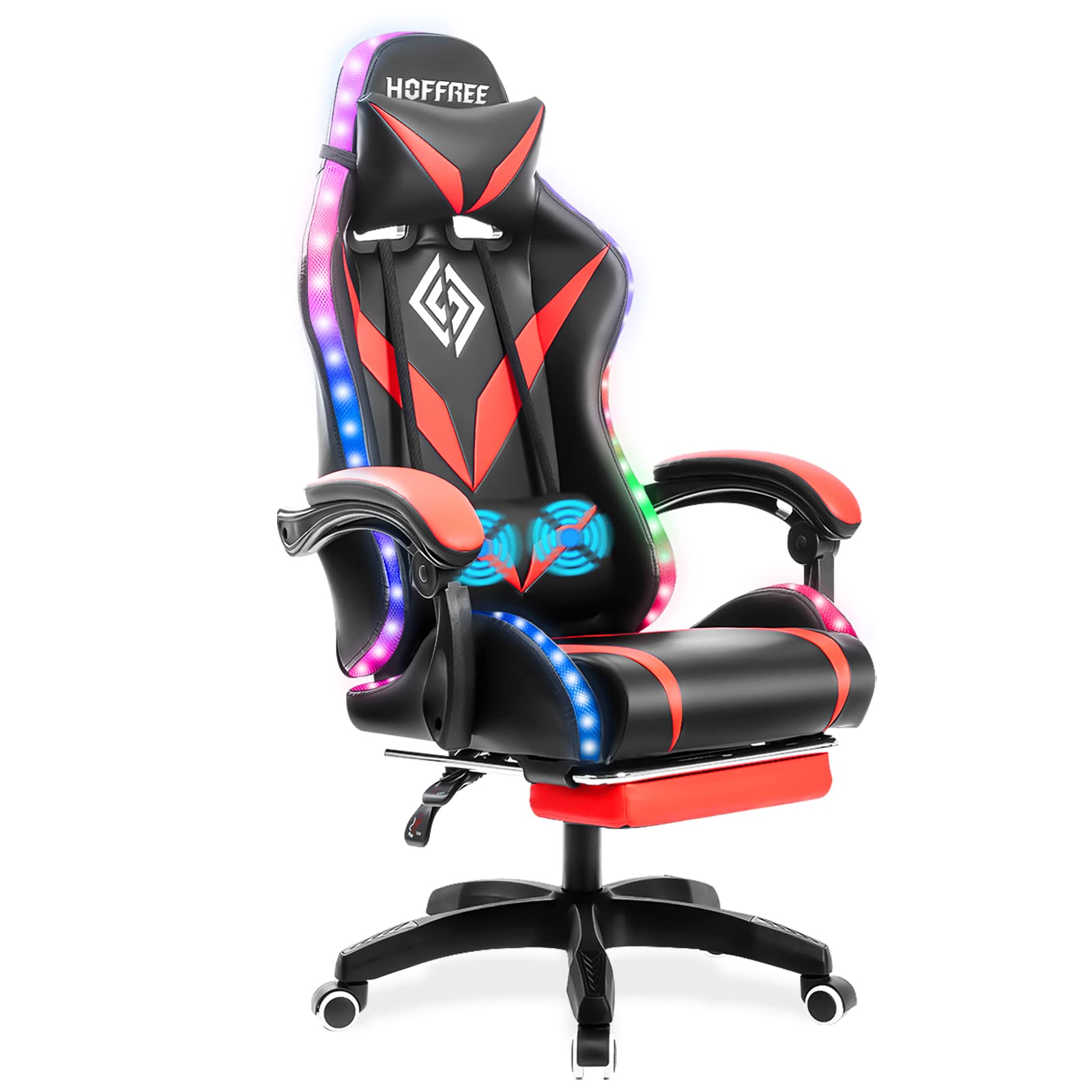 Mua RGB Gaming Chair with Massage and LED Lights Ergonomic Computer ...