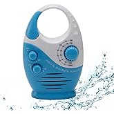 Amazon.com: AM FM Shower Radio Built in Speaker, Hanging Bathroom Radio ...