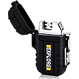 Amazon.com: Waterproof Lighter Outdoor Windproof Lighter Dual Arc ...