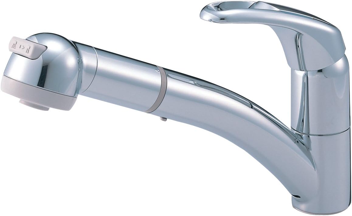 Amazon | SANEI キッチン用 シングルワンホール混合栓 スプレー式 シャワ・整流切替 K8760JV-C-13 | キッチン用水栓