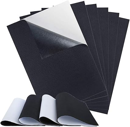 Sntieecr 10 Pieces Black Adhesive Back Felt Sheets Fabric Sticky Back ...