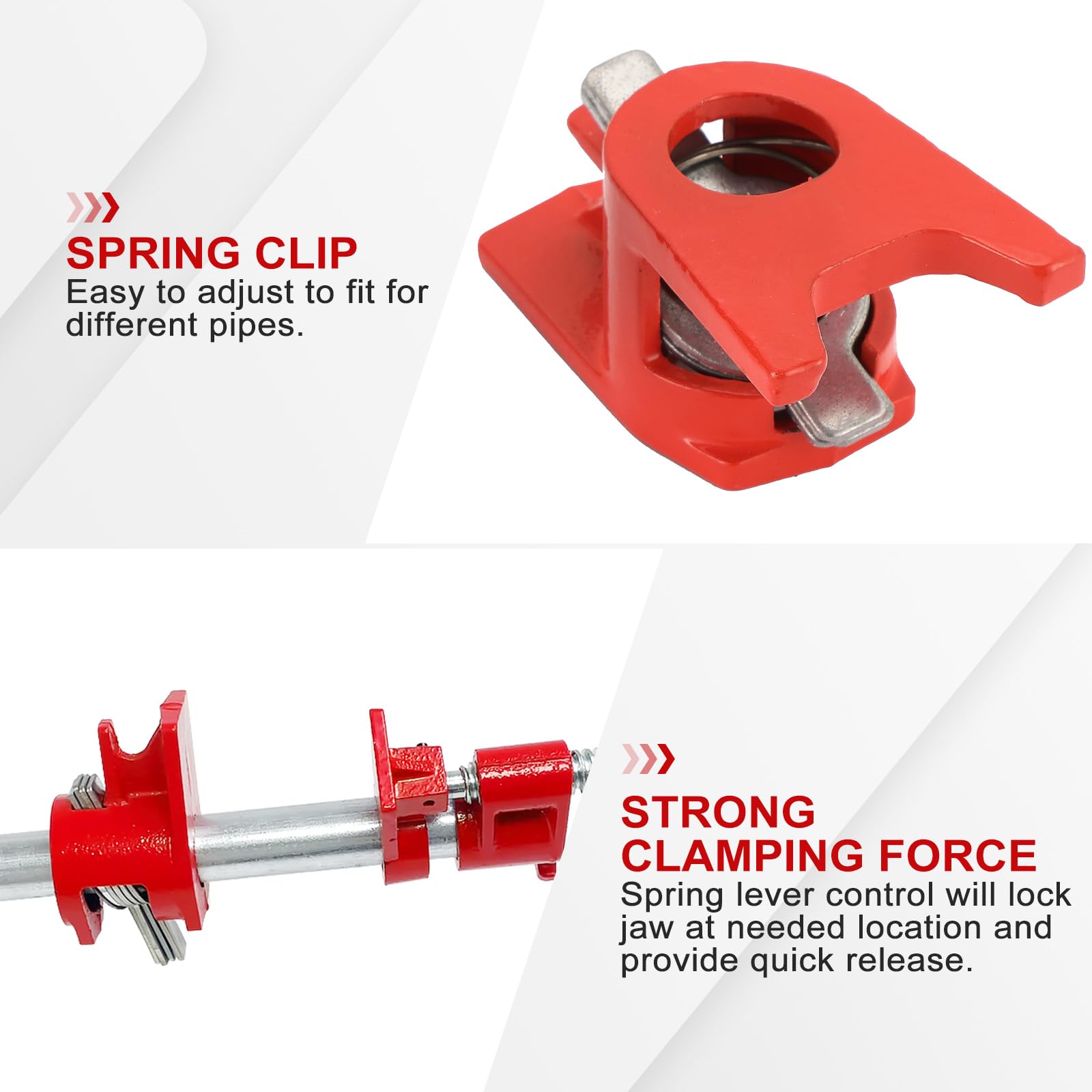 Mua FLKQC 3/4" Wood Gluing Pipe Clamp Set with Unique Foot Design Red ...