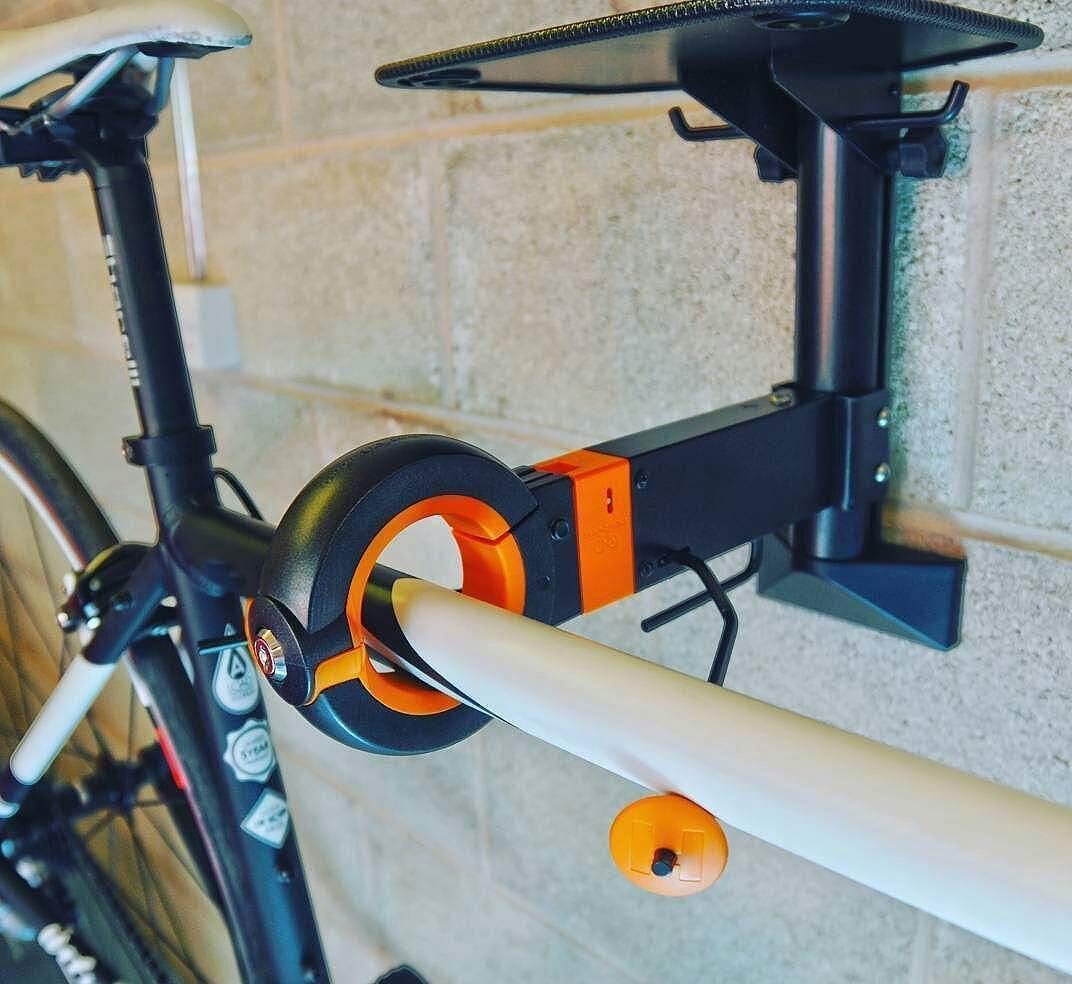 Hangman System 2 Lockable Wall Bike Mount with accessory shelf. Option ...