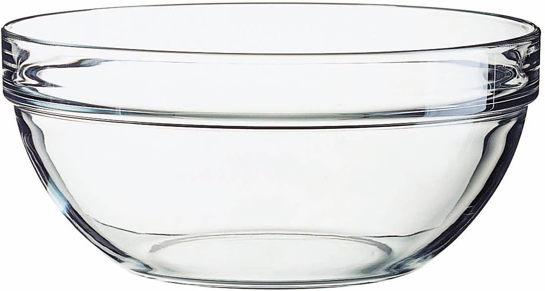 Amazon.com: Luminarc Stackable Bowls Set with White Lids, STD, Clear ...