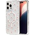 Amazon.com: ZAGG Milan Snap Case for iPhone 16 Pro Max - Floral Design on Clear Base, MagSafe ...