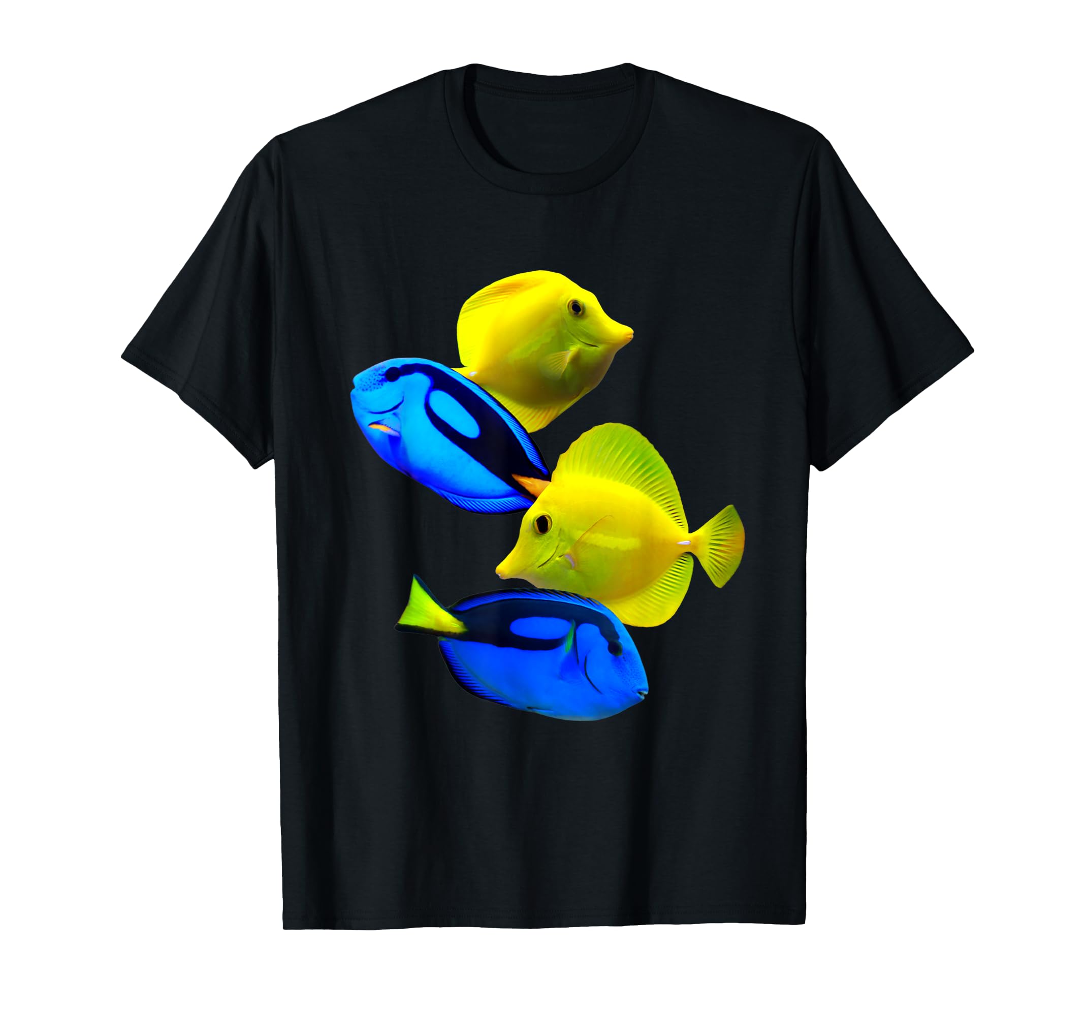 Blue Tangs Yellow Tangs Saltwater Reef Aquarium Fish Tank T-Shirt XL ...
