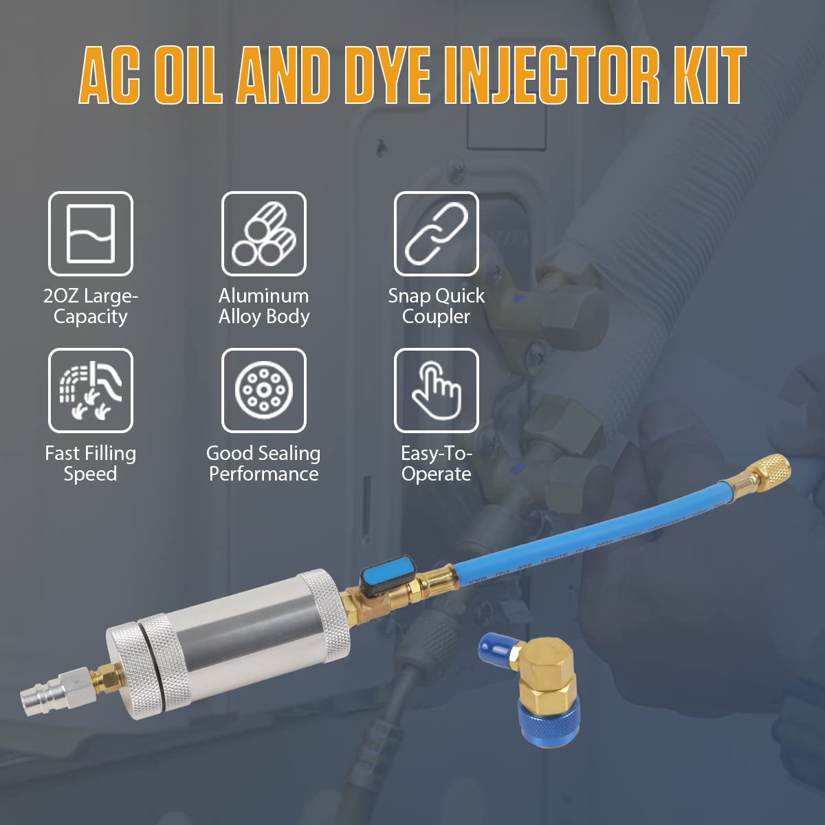Mua CMTOOL AC Oil Dye Injector Tool R134A Compressor Oil Injector Kit ...