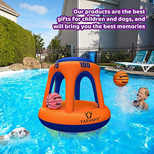 YAPASPT Swimming Pool Basketball Hoop Set，Floating Water Basket Ball ...