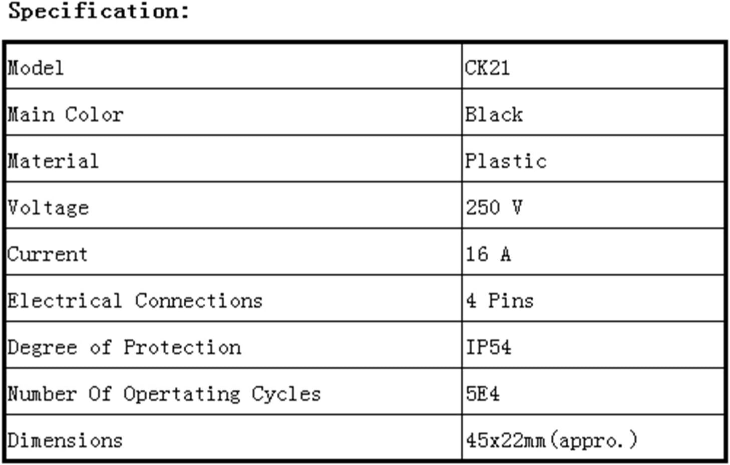 GOZAR 250V 16A KJD17B IP54 NVR Switch With Emergency Stop 4 Pin ...