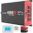 Amazon.com: OLTEANP 4000 Watt Power Inverter 12V DC to 110V AC Car Inverter with 4 AC Outlets ...