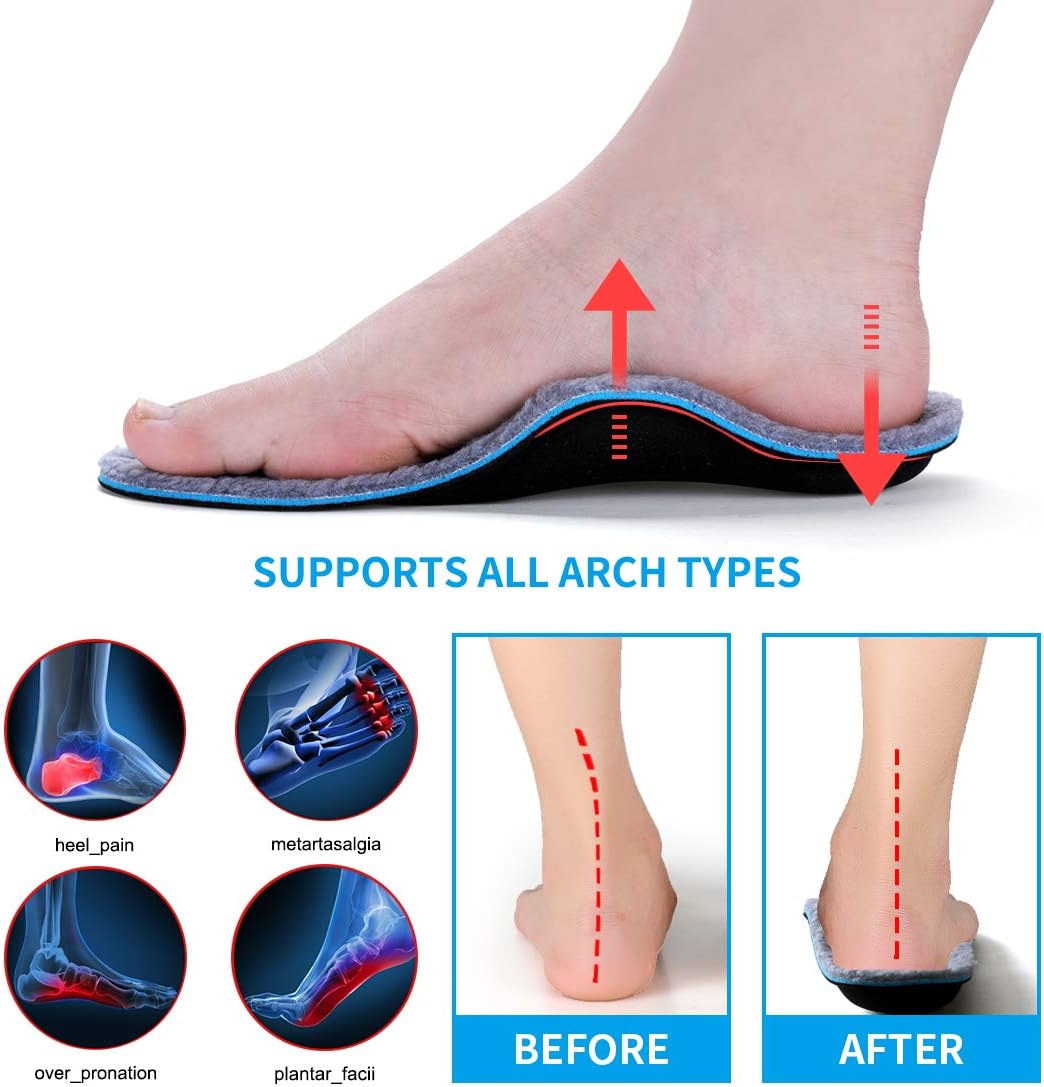 Ortopediche Piede Cavo Solette Scarpe in Memory Foam Walkomfy Inverno ...