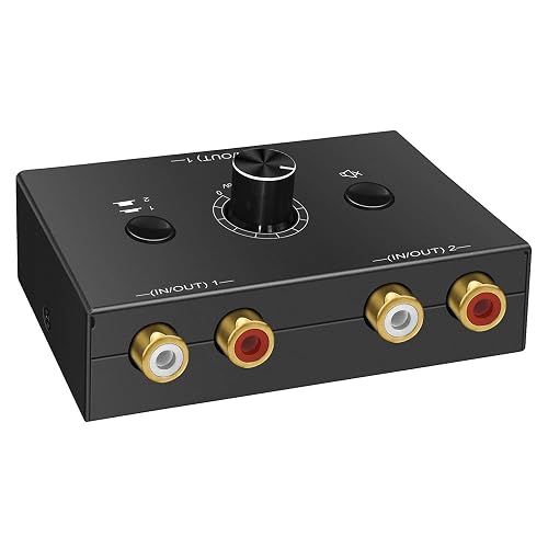 2-Way L/R Stereo Audio Selector Switcher, Speaker Switch Box, AB ...