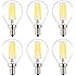 OPALRAY Dimmable G45(G14) Mini Globe LED Filament Tungsten Bulb, Warm White Light, 4W 400LM, 40W ...