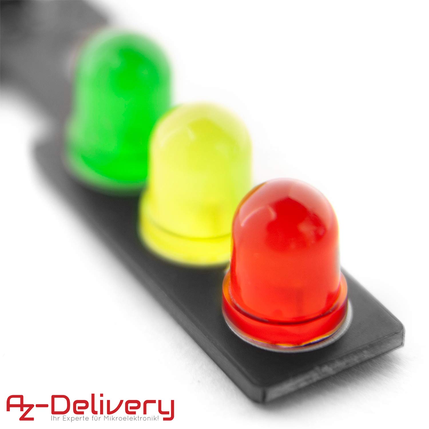 AZDelivery DIY Mini Traffic Light LED Display Board Module 3.3-5V 5mm Common Cathode Interface ...