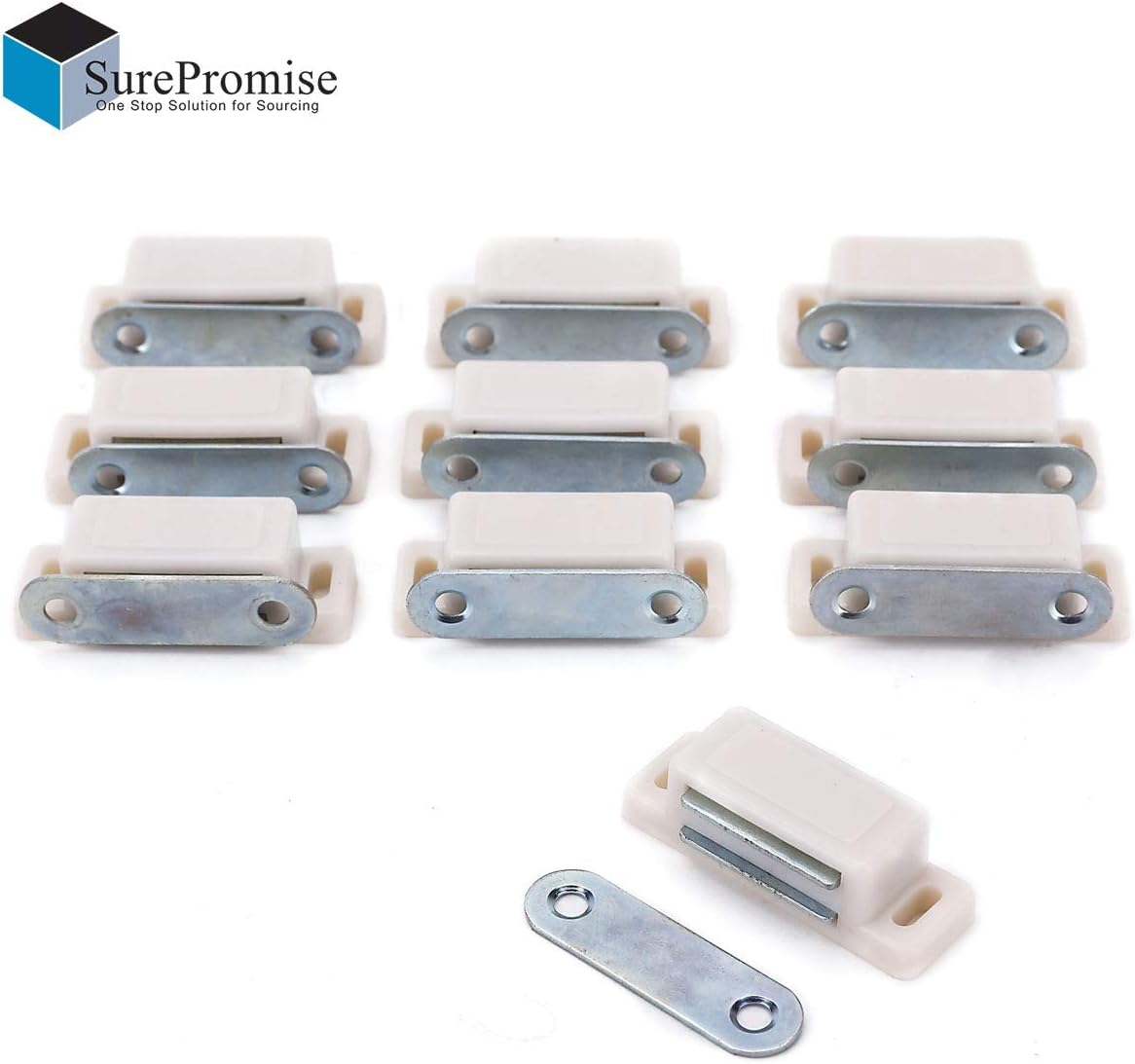 Magnetic Door Catches Door Magnets Furniture Magnets White Pack of 10 ...