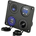 Amazon.com: Linkstyle 4 in 1 Charger Socket Panel, 12V 4.2A Dual USB ...