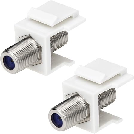Amazon.com: Coax Keystone, 2 Pack RG6 3 GHz Coaxial Keystone Jack ...