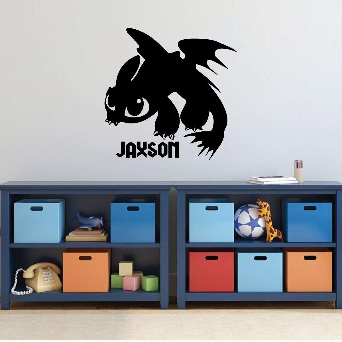 Amazon.com: Personalized Toothless Dragon Vinyl Wall Decal | Home Decor ...
