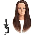 Amazon.com: Traininghead 20-22" 100% Human hair Mannequin head Training ...