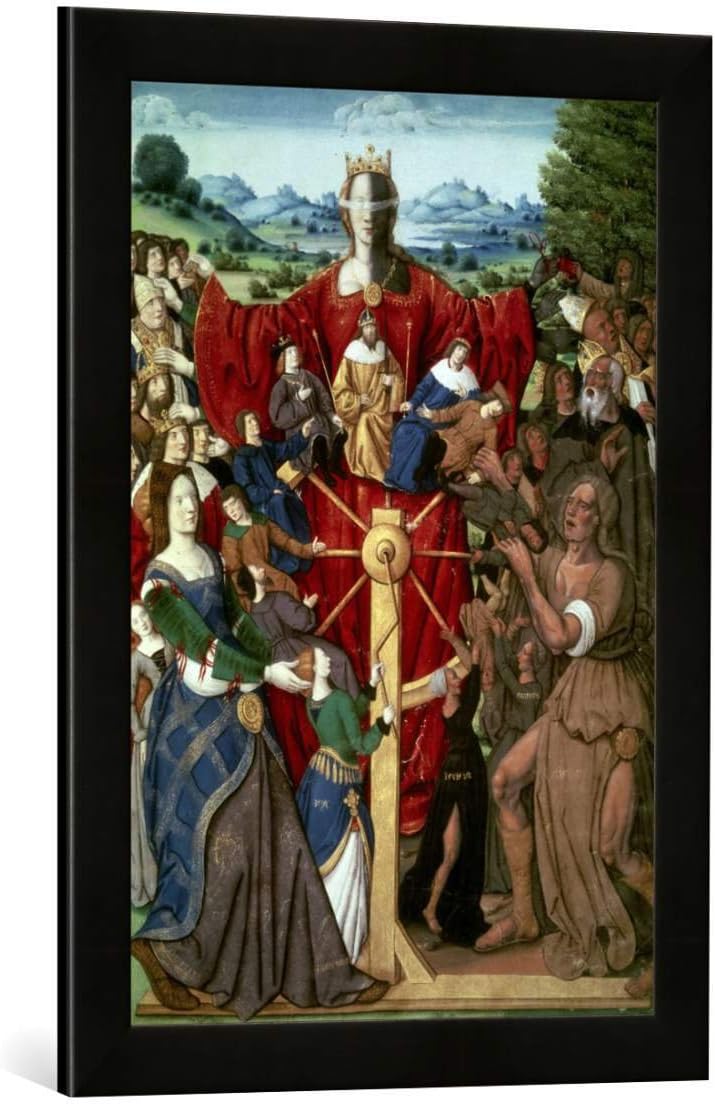 Amazon.de: Gerahmtes Bild von französisch Buchmalerei Rad der Fortuna ...