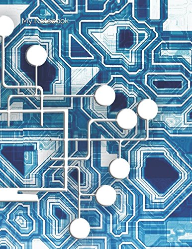 My Notebook: A Modern Abstract Electronic Circuit Board Cover Design ...