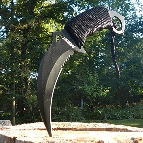 New 10" Mtech Black Out Big & Long Karambit Dagger Claw Hunter Eco'Gift ...