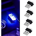 Amazon.com: Hbxdeco 4 PCS USB LED Car Interior Atmosphere Lamp, Portable Mini Auto LED Decor ...
