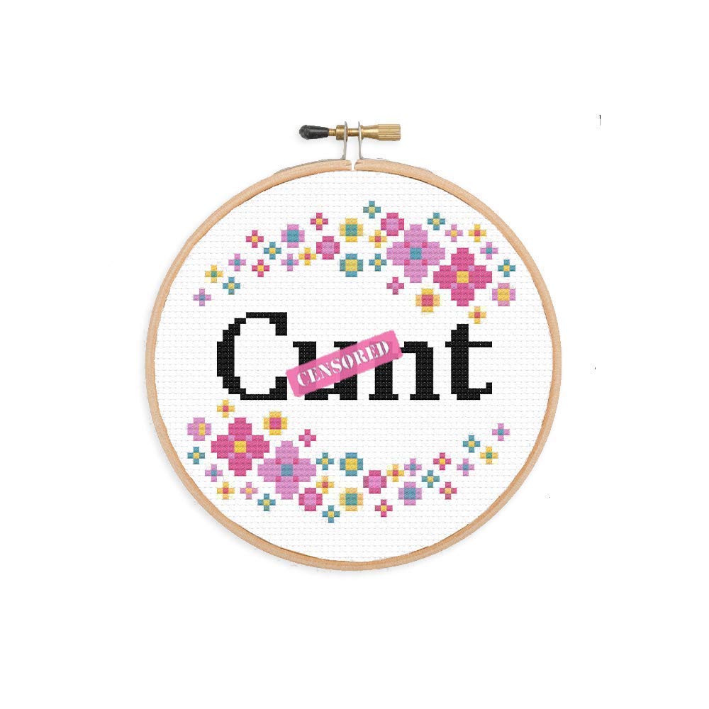 Cross Stitch Kit For Adults. Offensive Xmas Gifts For Women: Amazon.co ...