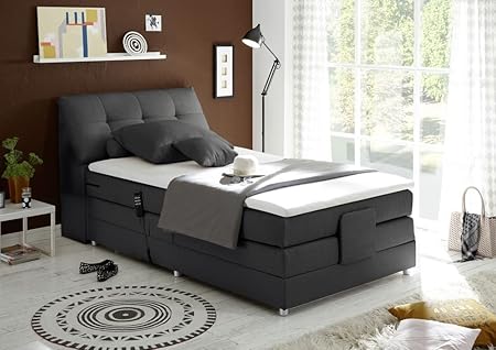 Boxspringbett 120x200 elektrisch verstellbar mit Motor & Bettkasten ...