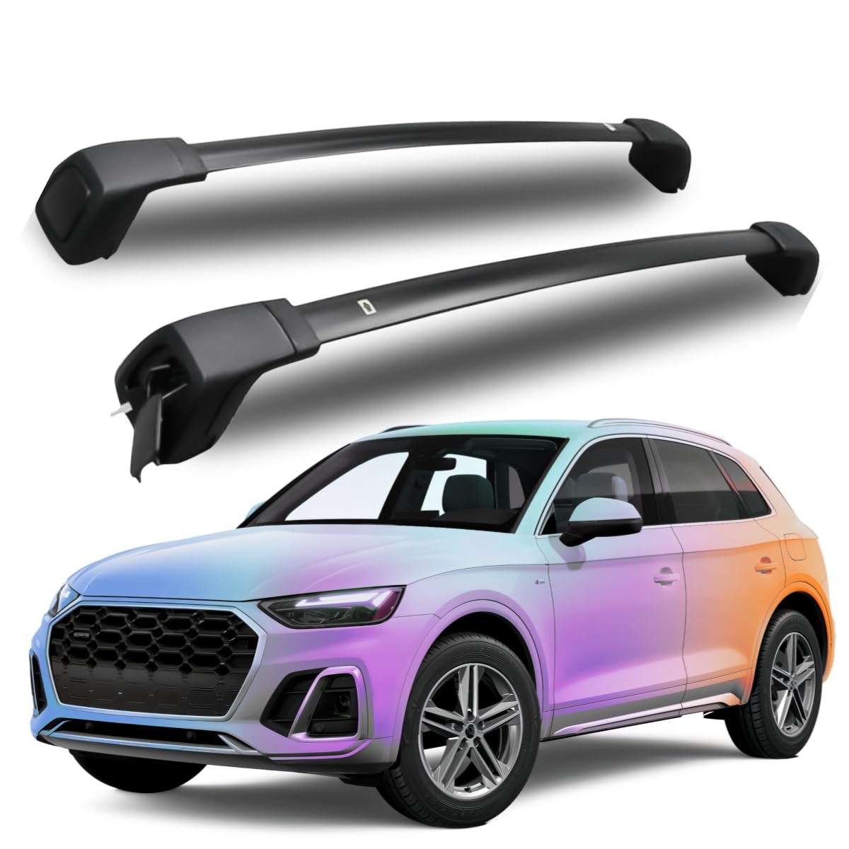 Roof Racks Aluminum Alloy ONLY Structure Rail Cross Bars Rail Fit for ...