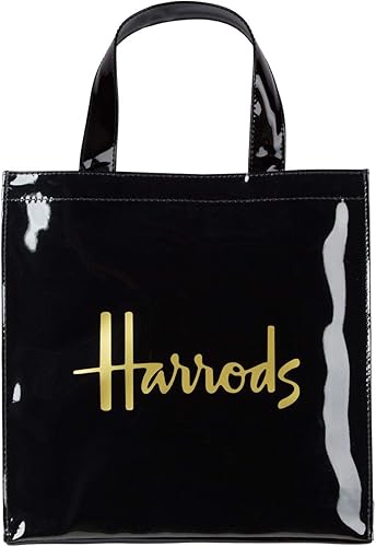 Amazon | （ハロッズ) Harrods PVC トートバッグ Harrods Signature Shopper Bag 黒 裏地付 ...