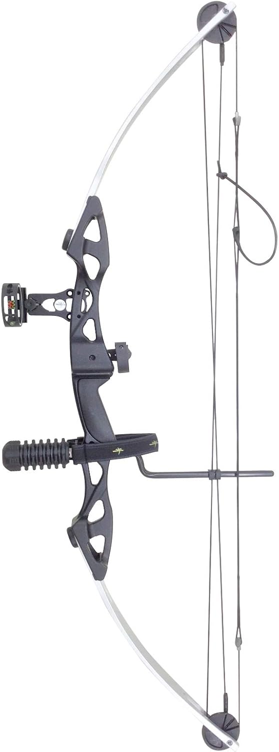 SAS Siege 55 lb 29'' Compound Bow (Silver/Black Package), Compound Bows ...